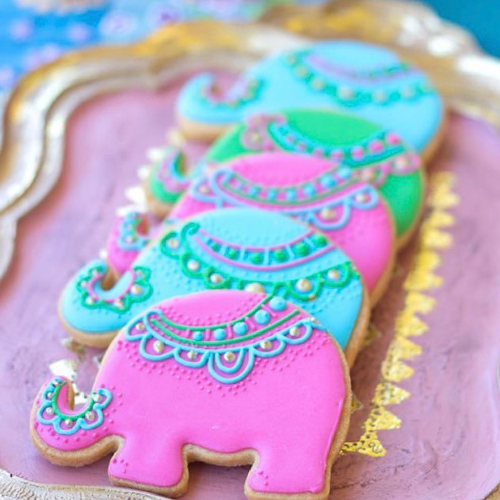Elephant Diwali Cookies - Colorful Handmade Sweets - Send Diwali Gifts ...